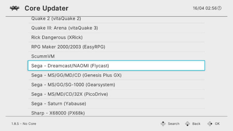 Retroarch en Nintendo Switch