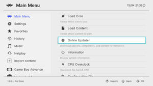 Retroarch en Nintendo Switch